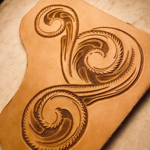 Leather Tooling Patterns / Carving Pattern / Stencil. Corner Vinework ...