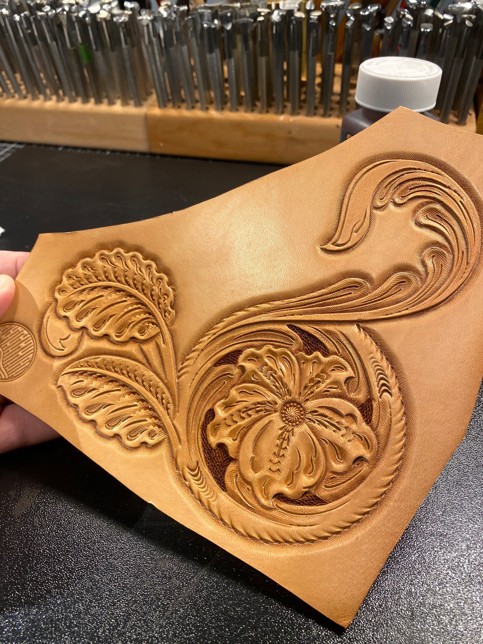 Leather Tooling / Carving Patterns / Stencils. Sheridan Floral - Etsy