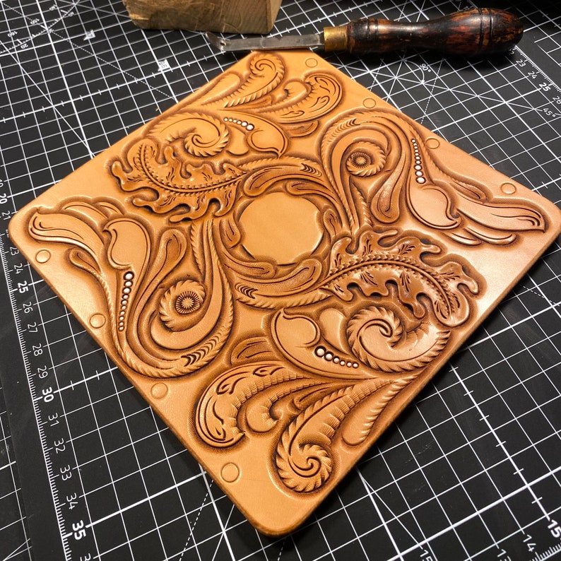 Leather Wedding Bouquet Wrap 2. Leather Tooling Pattern / - Etsy