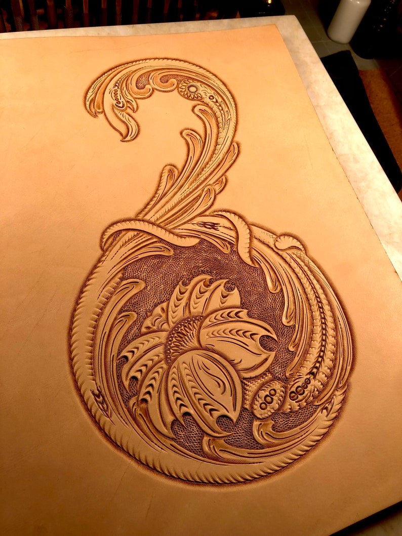 Sheridan Floral Leather Carving Pattern, Corner & Journal (PDF Download ...
