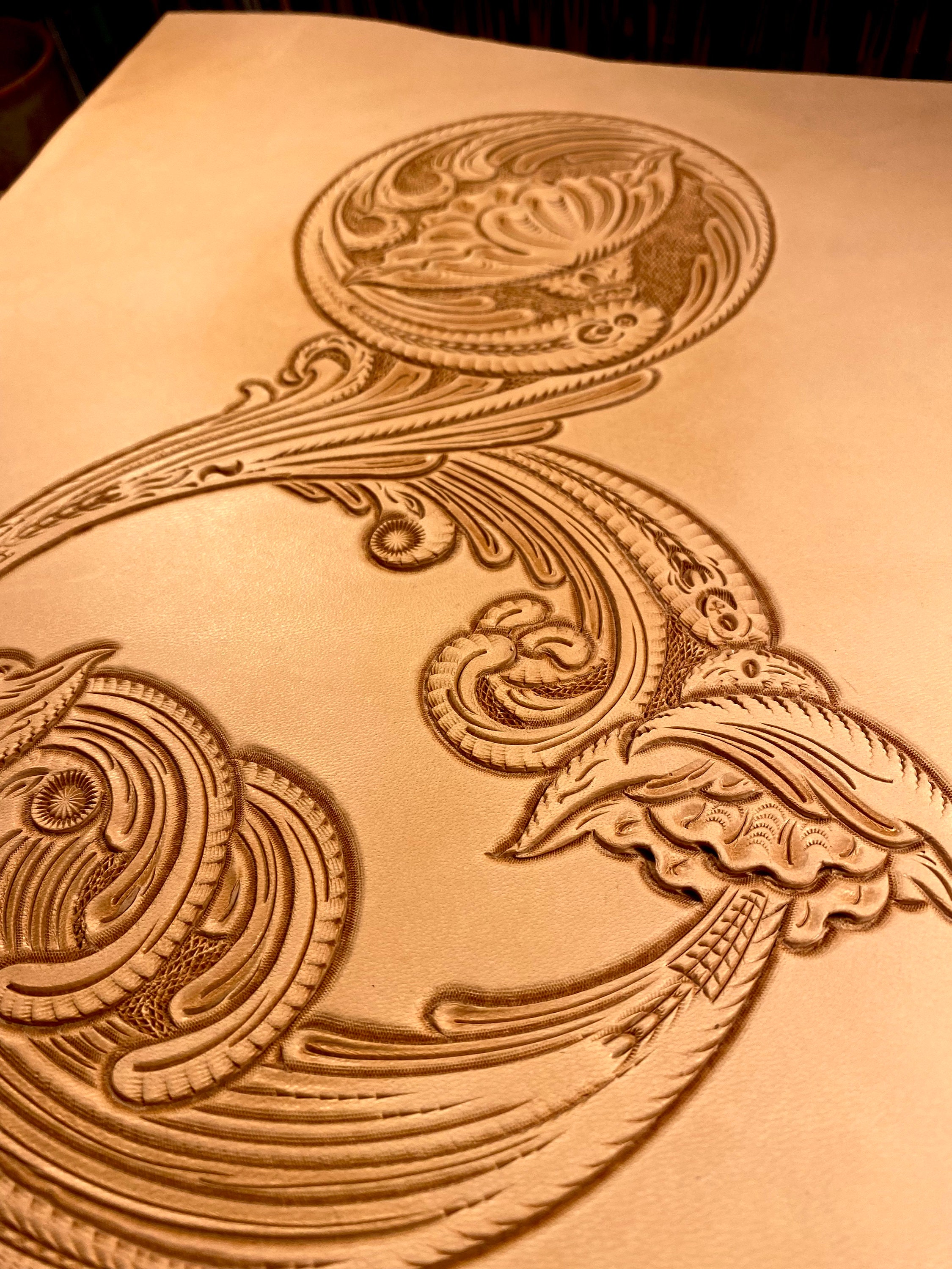 Leather Tooling / Carving Patterns / Stencils. Sheridan Style - Etsy