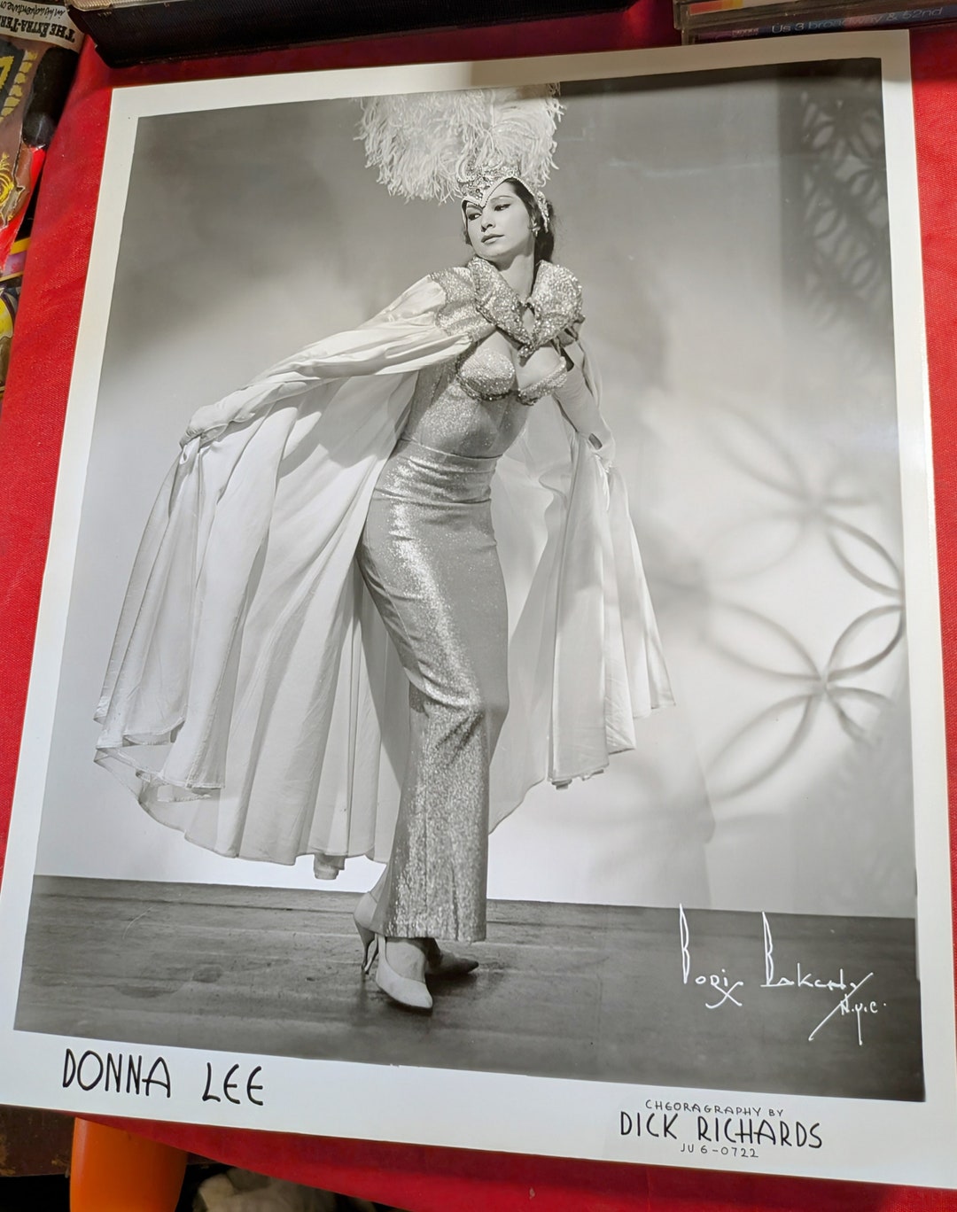 Vintage Donna Lee Burlesque Dancer Original B&W Photo 8x10 Boris Bakchy ...