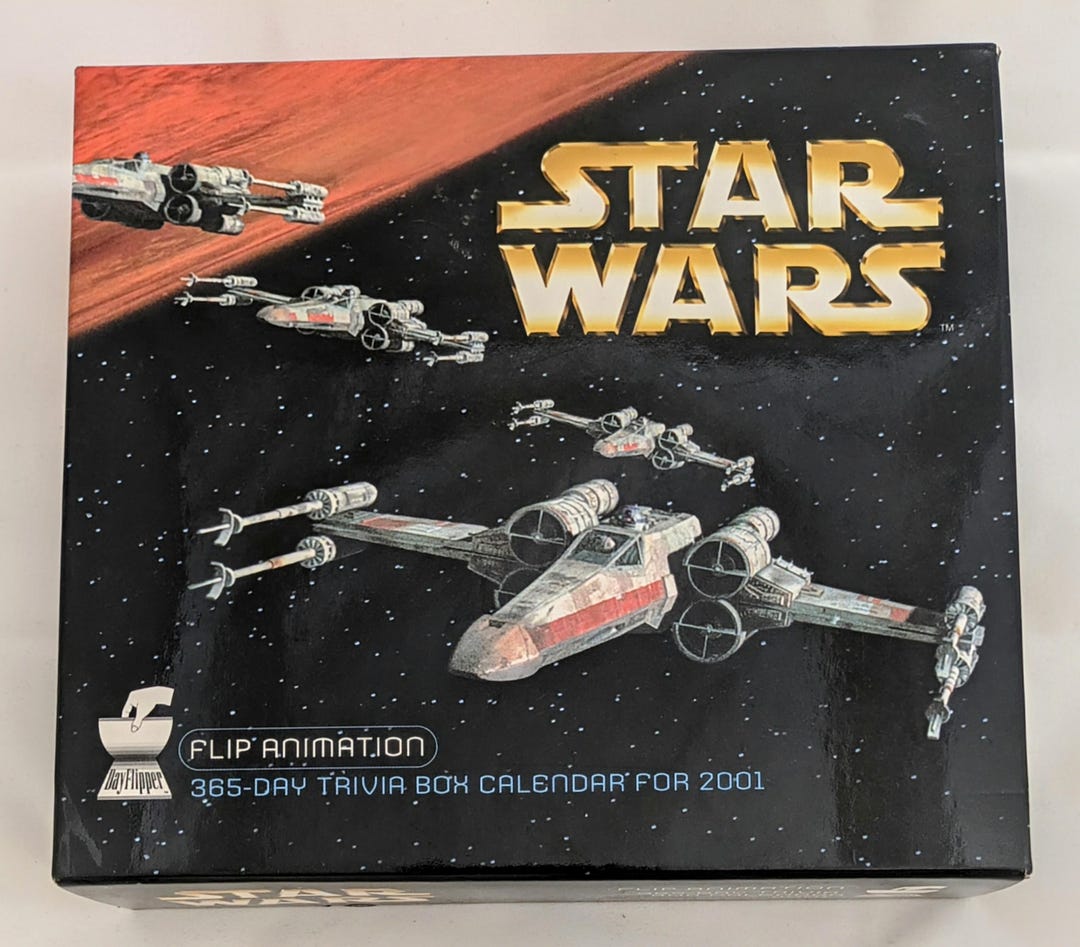 Vintage Star Wars Flip Animation 2001 Trivia Box Calendar BRAND NEW - Etsy