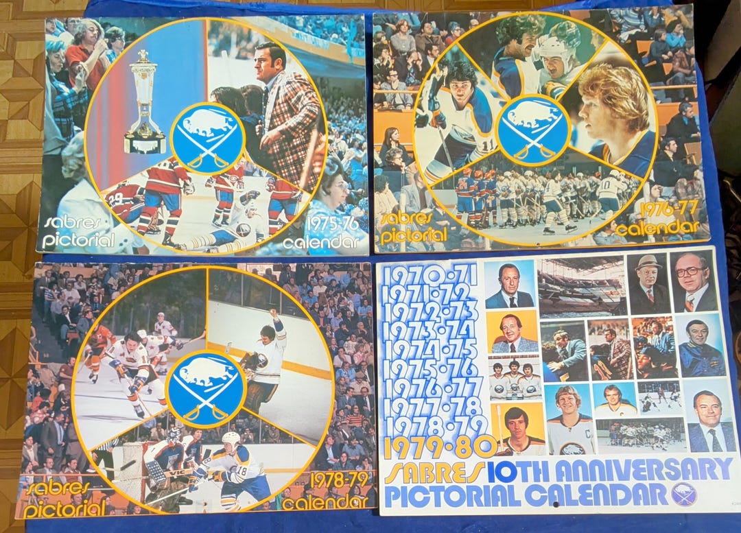 Lot of 4 1975-76 1976-77 1978-79 1979-1980 BUFFALO SABRES Pictorial ...