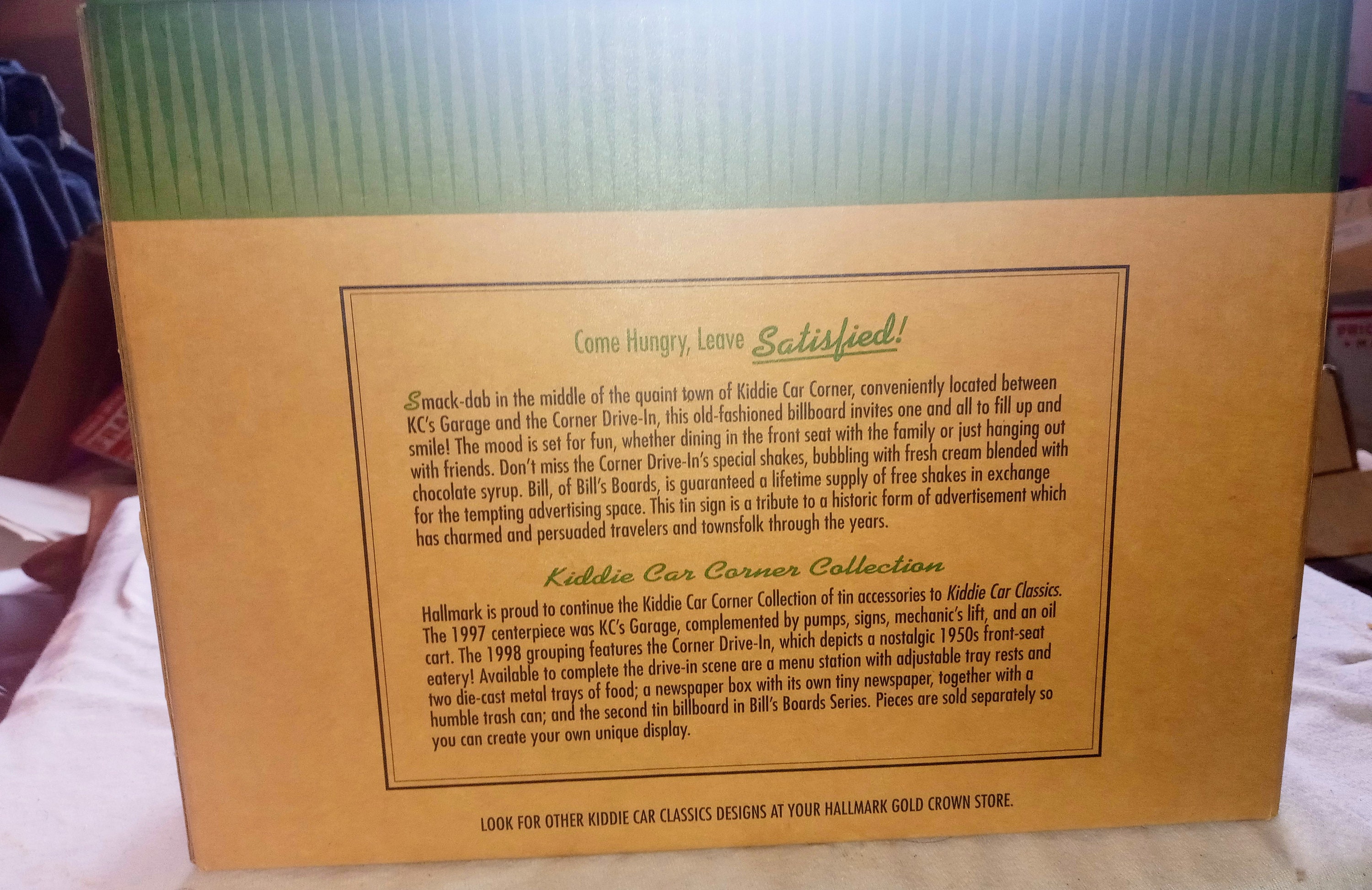 1998 Hallmark Kiddie Car Corner Bill's Boards Series 2 FAMOUS FOOD ...