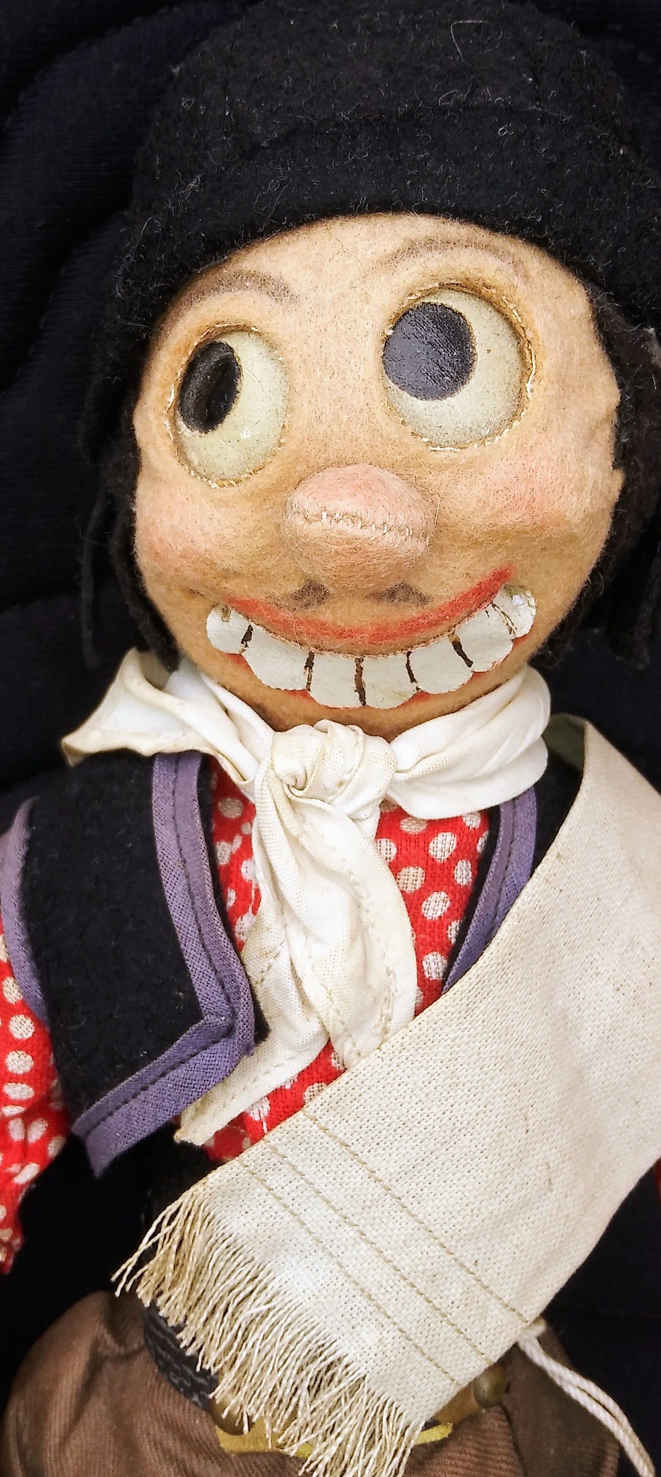 Antique 1930s Hand Sewn Smiling Man Gypsy Doll Puppet Vintage Austria ...