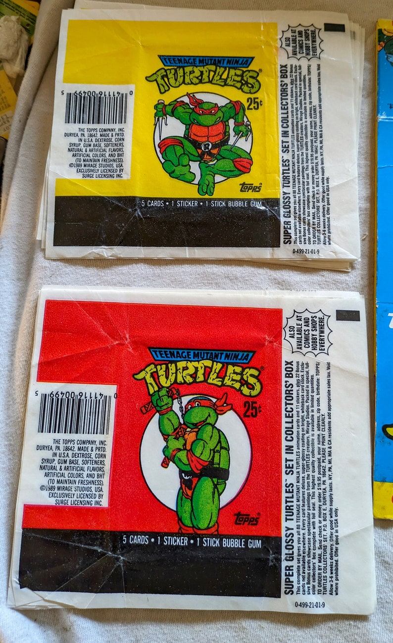 1989 TMNT Teenage Mutant Ninja Turtles Topps Trading Cards Series 1 ...