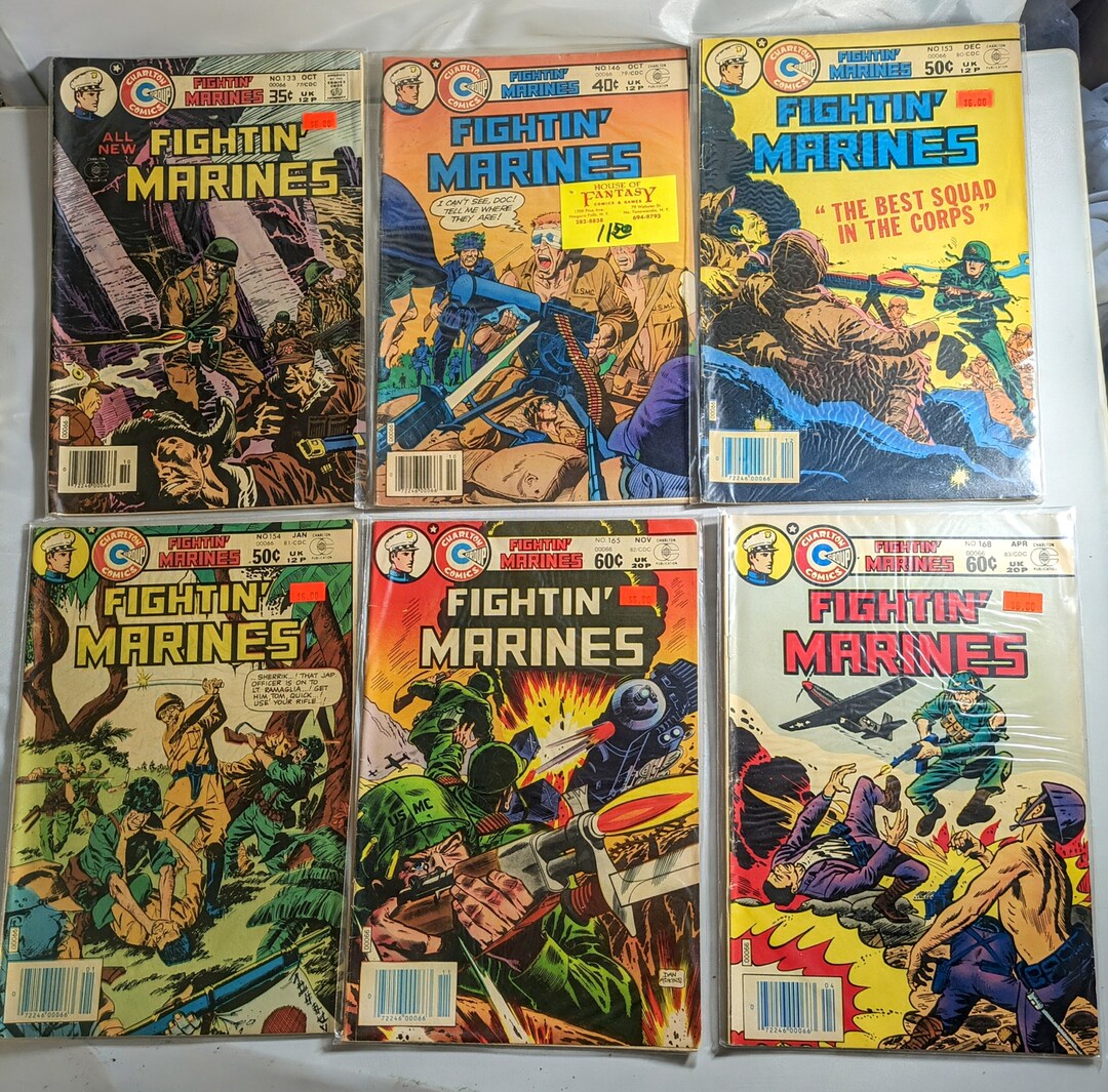 23 Vintage Fightin Marines Army Navy 5 War Attack Comic Books Silver ...