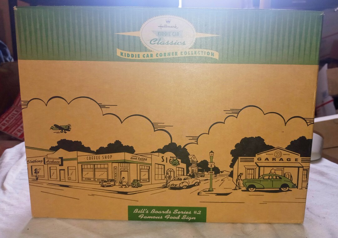 1998 Hallmark Kiddie Car Corner Bill's Boards Series 2 FAMOUS FOOD ...