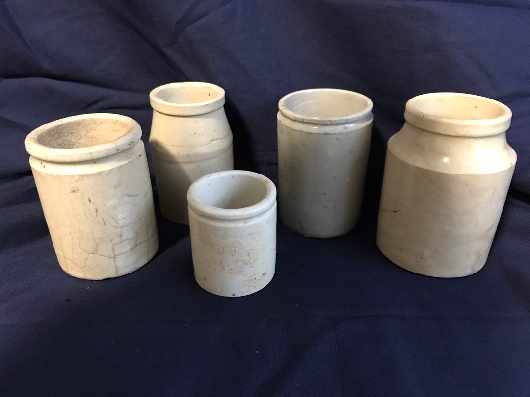 Vintage Five Original Stoneware Bottles , Great for Display, Kitchen ...