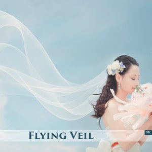 Flying Veil Overlays, PNG, Photoshop Overlay, Wedding Veil, Flying ...