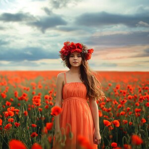 Poppy Field Backgrounds and Overlays, 50 PNG Photoshop Overlay ...