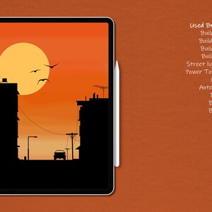 126 Procreate Cityscape Stamp Brushes, Speed Painting, Building, Night ...