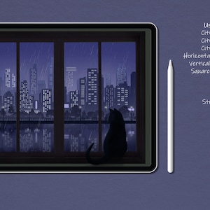 126 Procreate Cityscape Stamp Brushes, Speed Painting, Building, Night ...