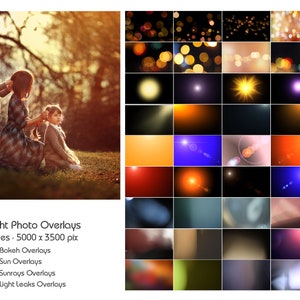 Sunlight Photo Overlays, Sunshine Overlays, Light Photo Overlays, Bokeh ...