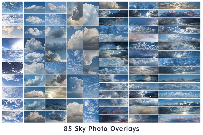 85 Sky Overlays, Cloud Overlays, Photography Overlays, Photoshop ...