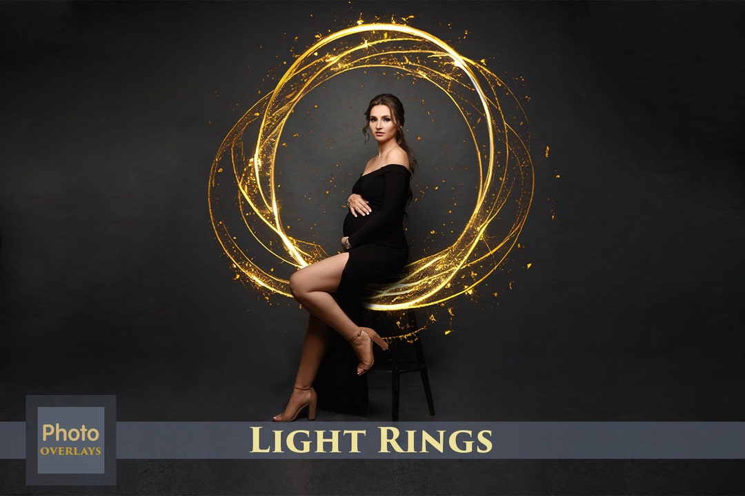 Light Rings, Overlays, Light Spot, Christmas, Photo Overlays, Gold ...