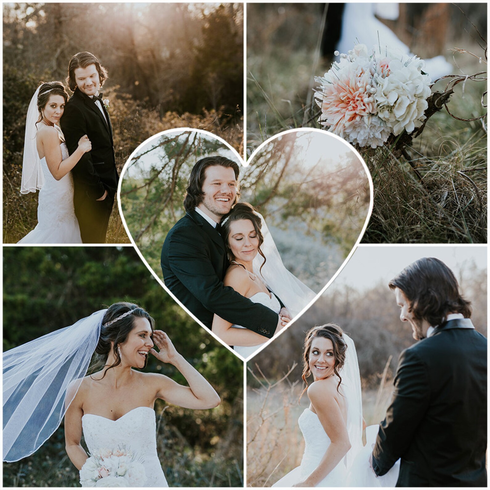 4 Photo Templates Photo Collage Template Hearts Card - Etsy