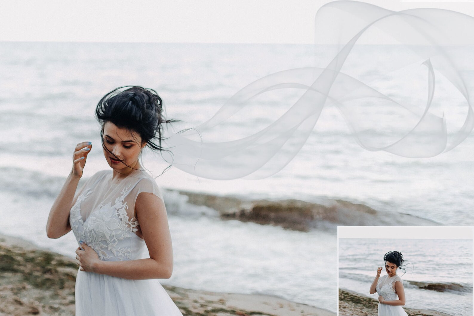 Flying Veil Overlays PNG Photoshop Overlay Wedding Veil - Etsy UK