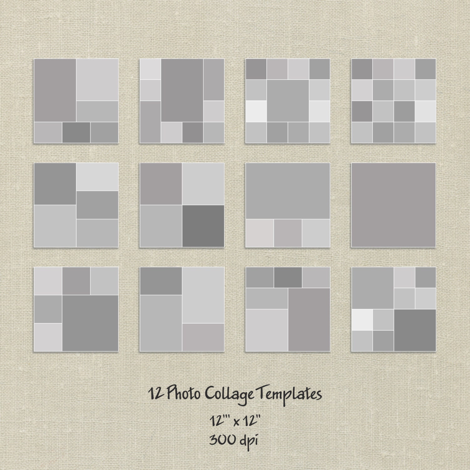 12 Photo Templates, Photo Collage Template, Photoshop Collage Templates ...