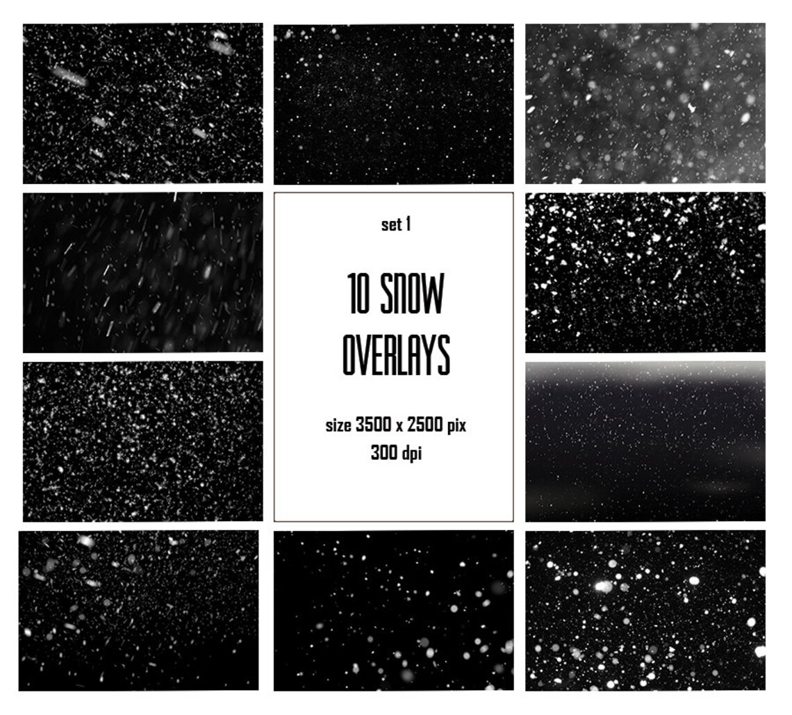 Snow Overlays Photo editing Christmas Tree Winter Effects | Etsy