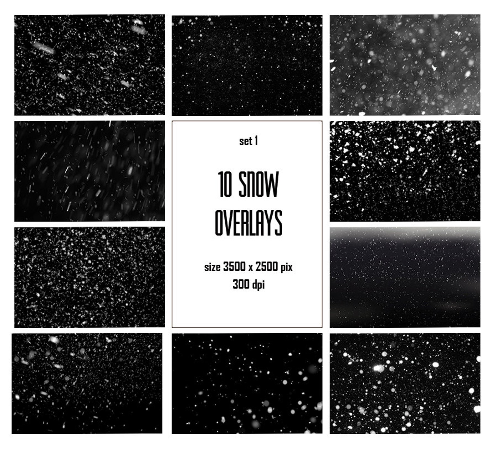 Snow Overlays Photo editing Christmas Tree Winter Effects | Etsy