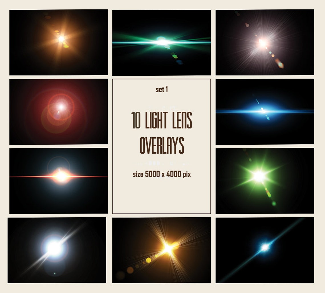Sun Lens Flare Photoshop Overlays Photo Editing Natural - Etsy