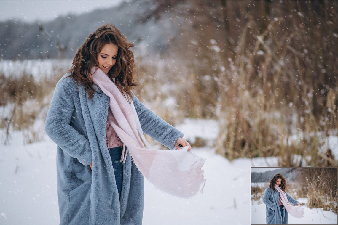 Falling Snow Photo Overlays 70 JPG Realistic Snow Snow - Etsy