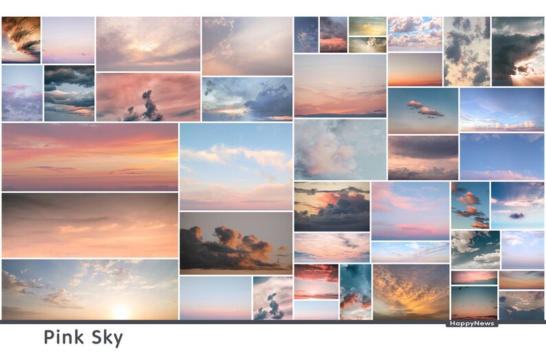 300 Sky Bundle Photo Overlays, Cloud, Overlay Skies, Romantic Sky ...
