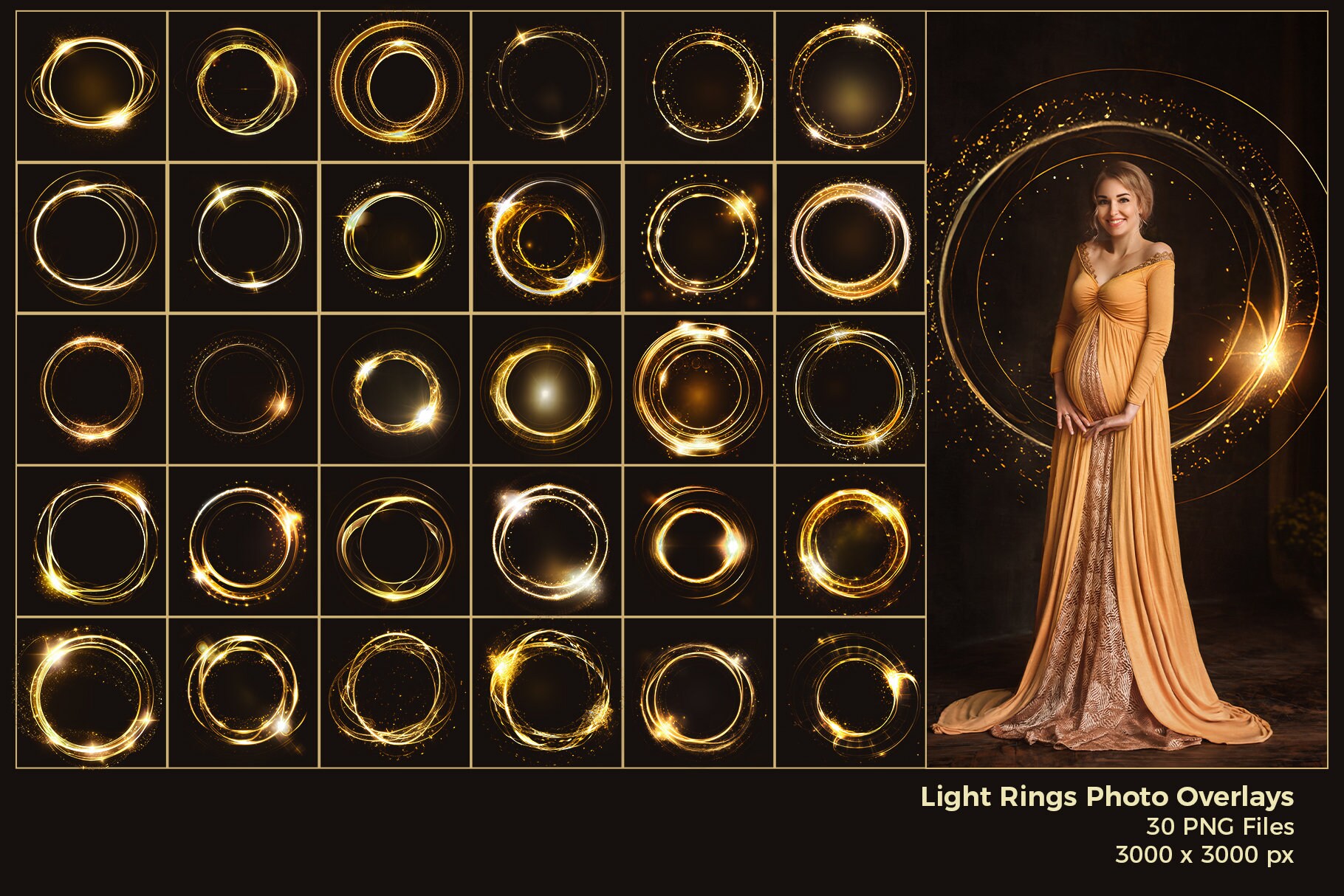 Light Rings Overlays Light Spot Christmas Photo Overlays - Etsy
