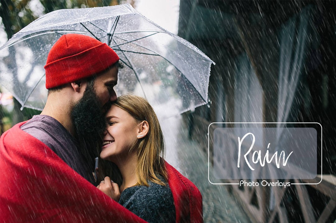 20 Rain Photo Overlays, Realistic Rain, PNG Files, Rain Textures, Rainy ...