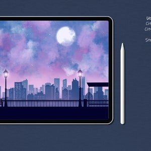 126 Procreate Cityscape Stamp Brushes, Speed Painting, Building, Night ...