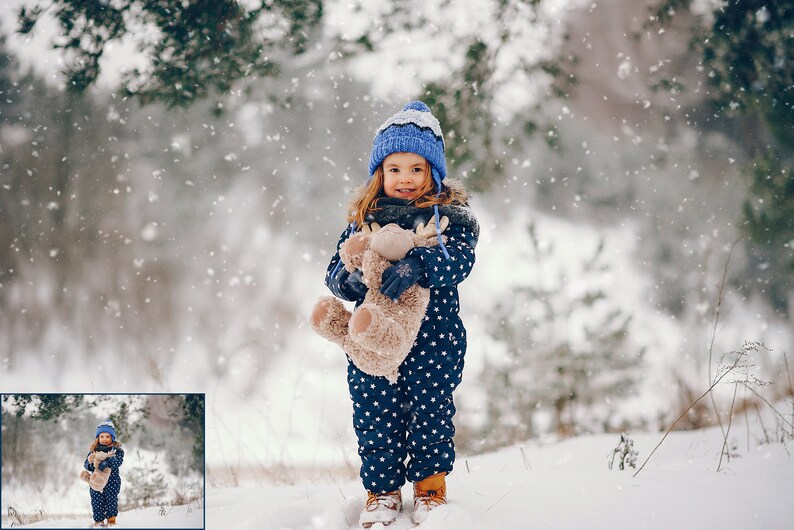 Falling Snow Photo Overlays, 70 JPG Realistic Snow, Snow Textures ...