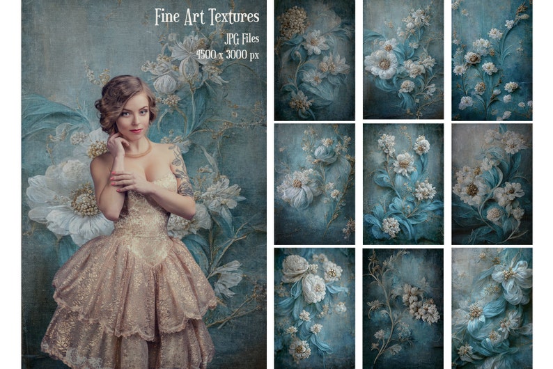Fine Art Textures 12 Photoshop Overlays Floral Layer Photo - Etsy