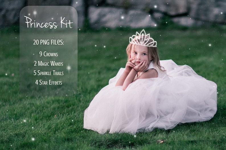 Princess Kit, 20 PNG, Photoshop Overlay, Fantasy, Magic Wand, Tiara ...