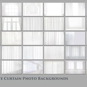 30 White Curtains, Digital Photo Backdrop, Portrait Photo Texture ...