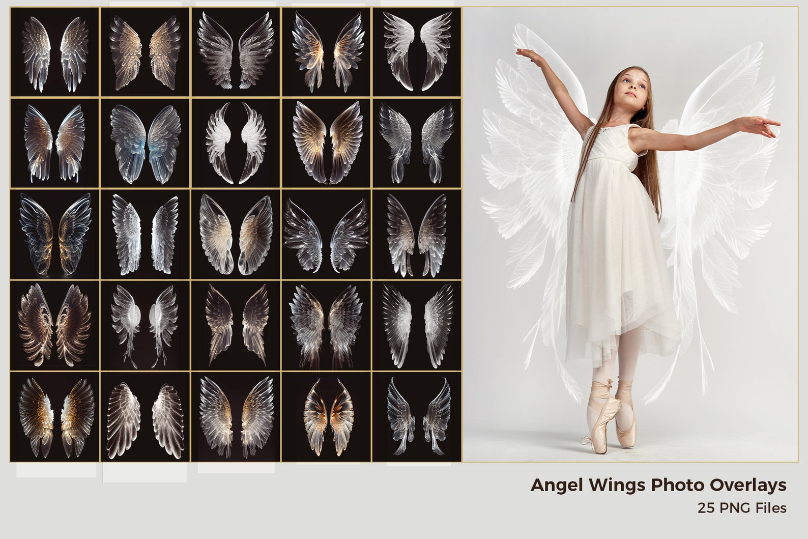 Angel Wings, 47 Overlays, Light Spot, Christmas, Light Photo Overlays ...