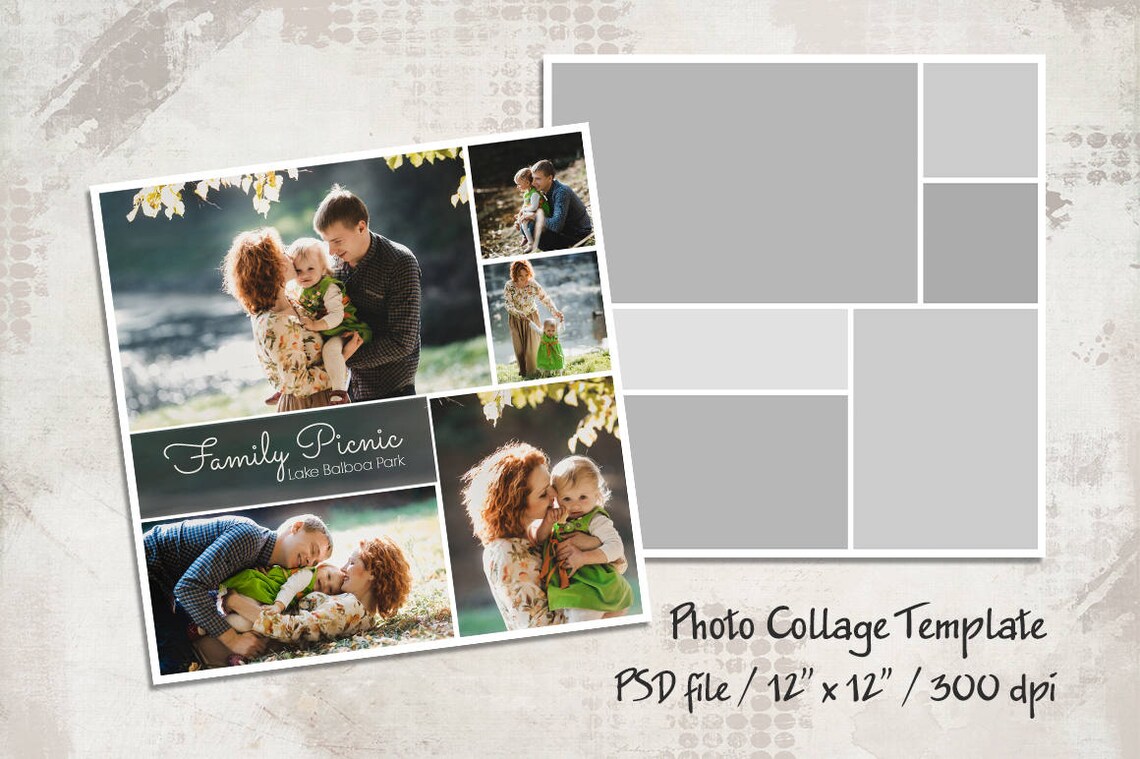 12 Storyboard Templates 12x12 Photo Collage Templates | Etsy