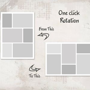 12 Storyboard Templates, 5x7, Photo Collage Templates, Layered Digital ...