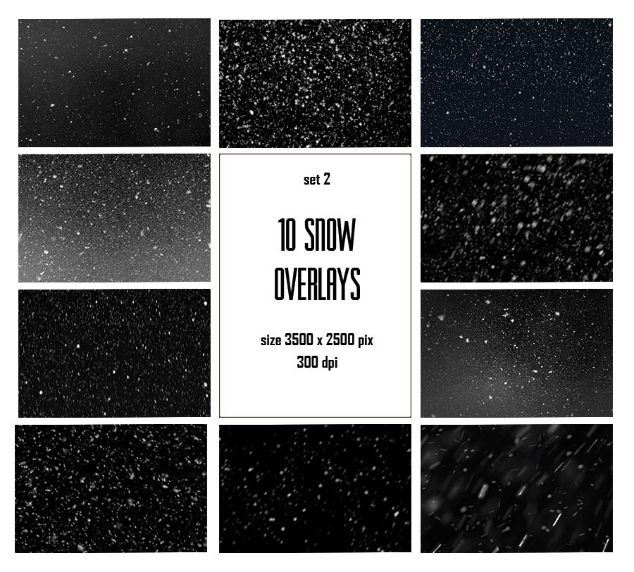Realistic Snowfall Photo Overlay Snow Overlays Photo - Etsy