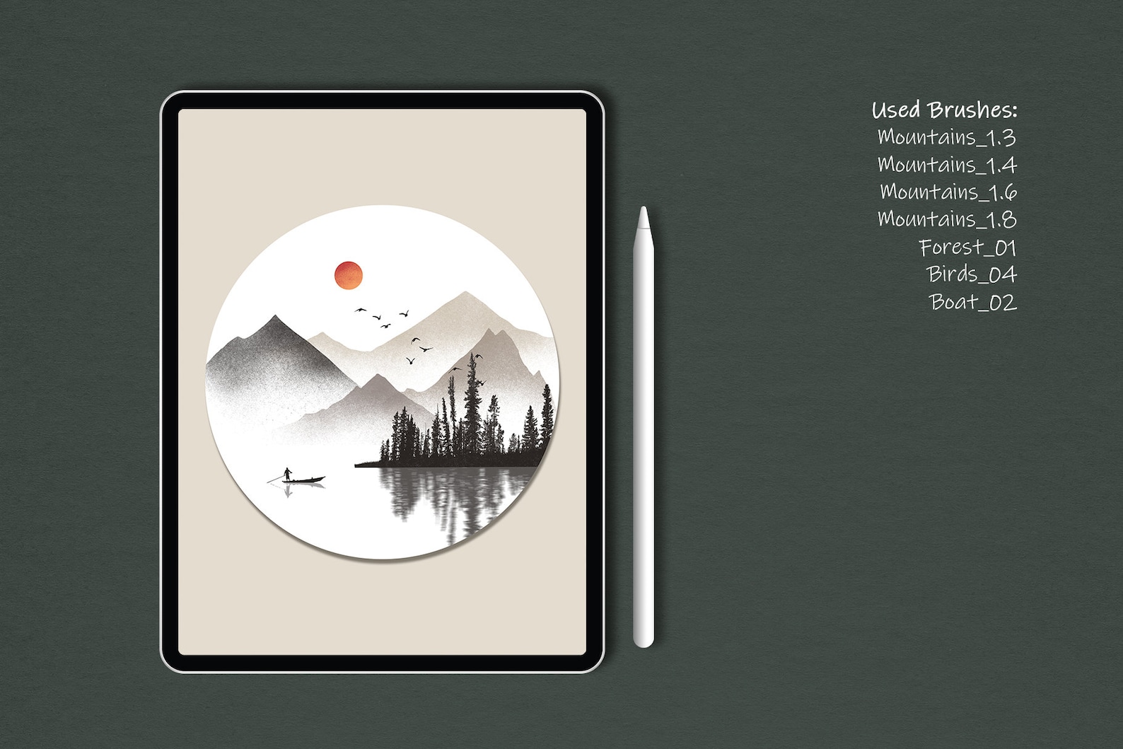 145 Procreate Landscape Stamp Brushes, Speed Painting, Forest ...