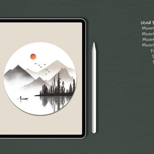 145 Procreate Landscape Stamp Brushes, Speed Painting, Forest ...