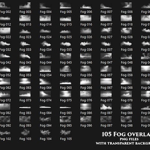 105 Fog Overlays, PNG With Transparent Background, Smoke, Photoshop ...
