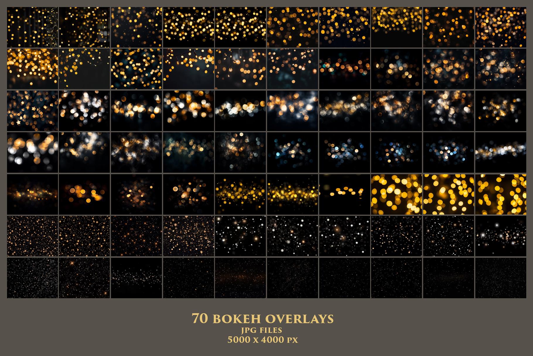 70 Twinkle Bokeh Overlays, Light Spots Overlays, Christmas Bokeh, Light ...
