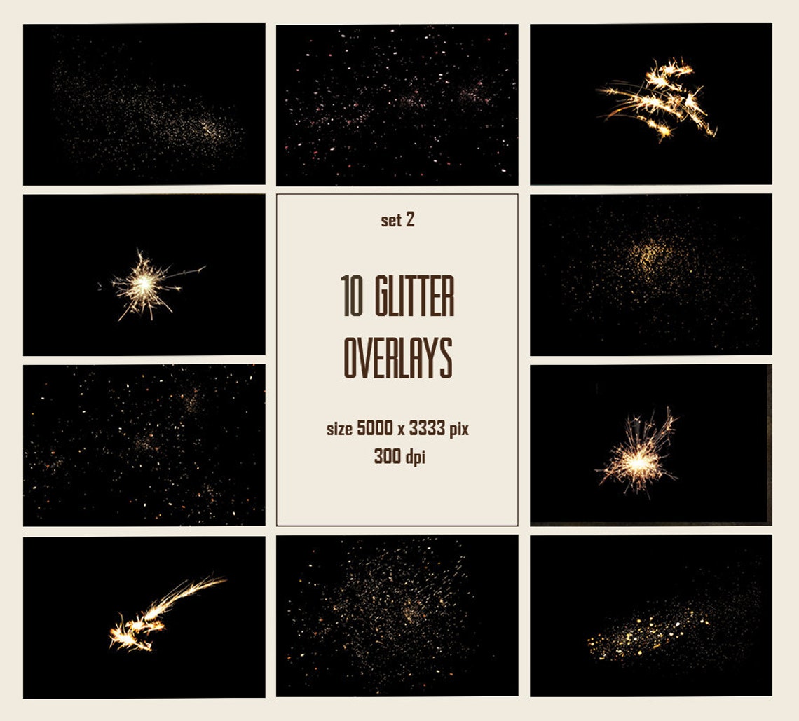 Glitter Effect Photo Overlays Blowing Glitter Photoshop | Etsy