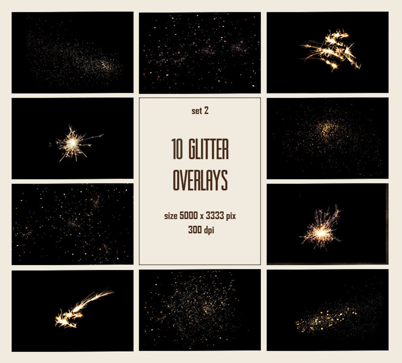 Glitter Effect Photo Overlays, Blowing Glitter Photoshop Overlays ...