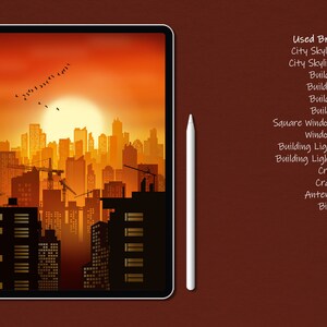 126 Photoshop Cityscape Stamp Brushes, Speed Painting, Building, Night ...