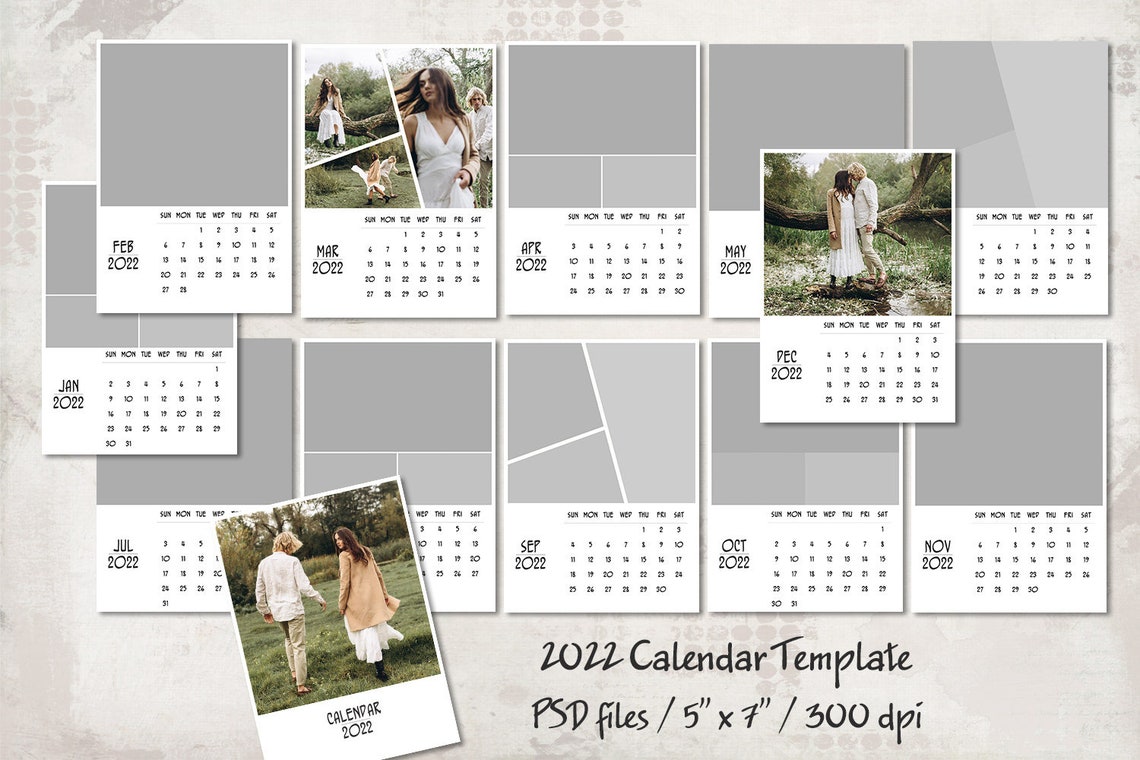 2022 Calendar Template 5x7 Personalized Calendar Pocket Etsy 2022-calendar-template-5x7-personalized-calendar-pocket-etsy