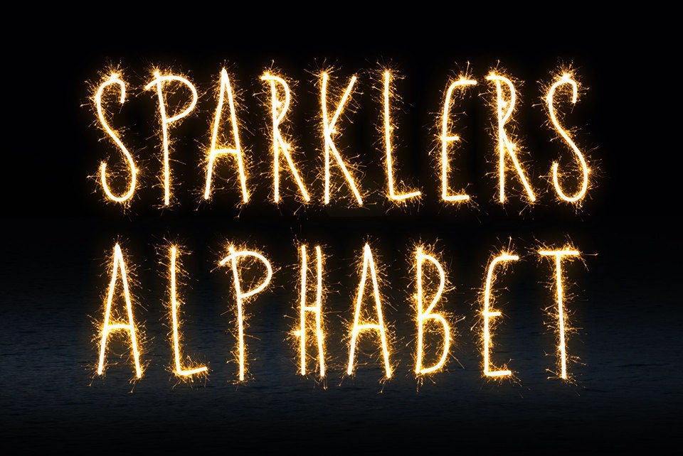 Sparklers Alphabet Photoshop Overlays Wedding overlays | Etsy