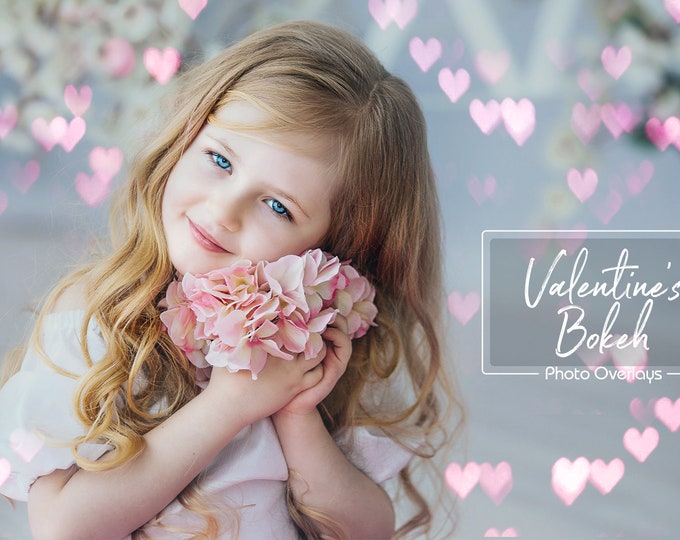 30 Valentines Overlays Pink Bokeh Gold Hearts Overlay Red - Etsy